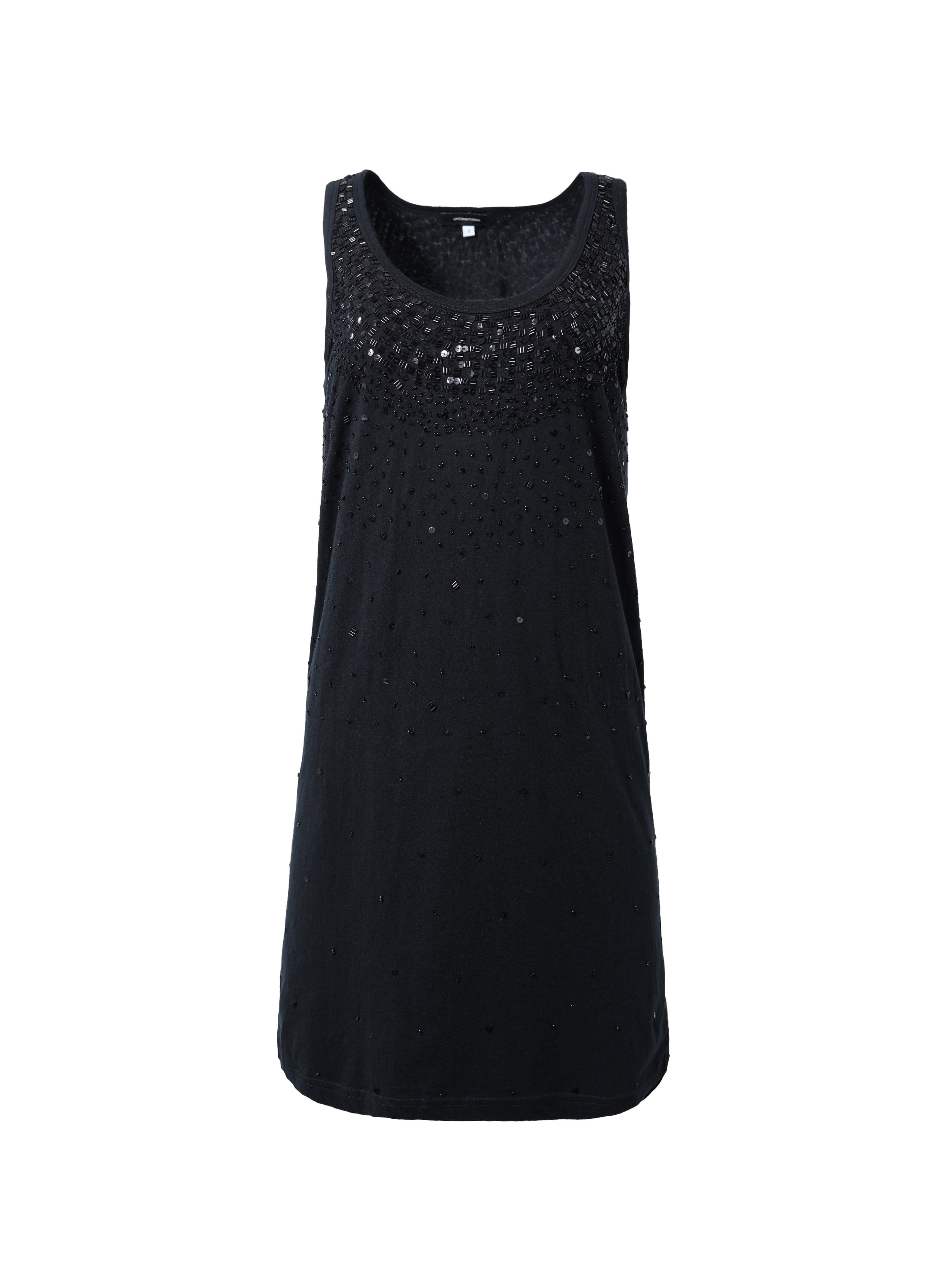 Black Sequin Vest Dress | UNCONDITIONAL