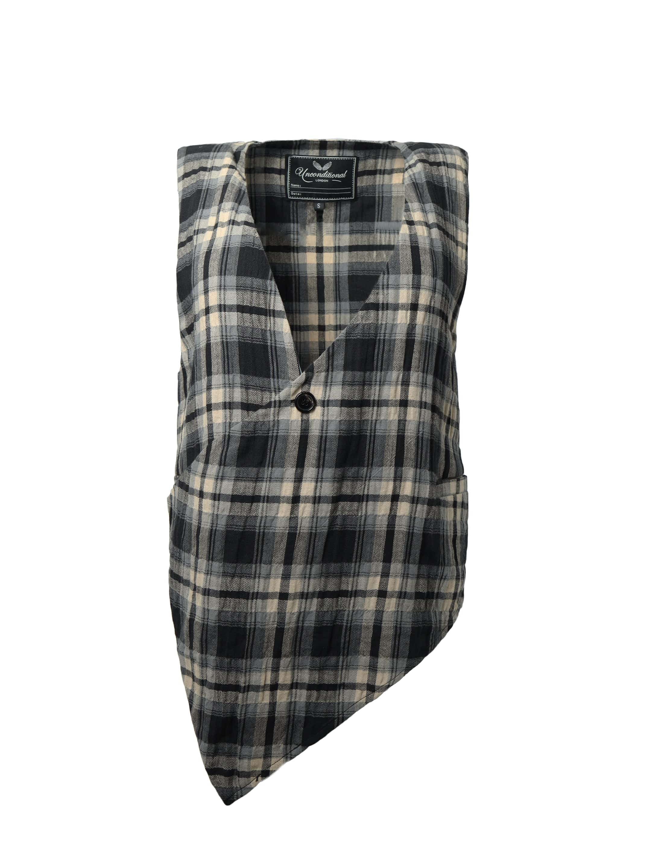 Brown Checkered Vest | UNCONDITIONAL