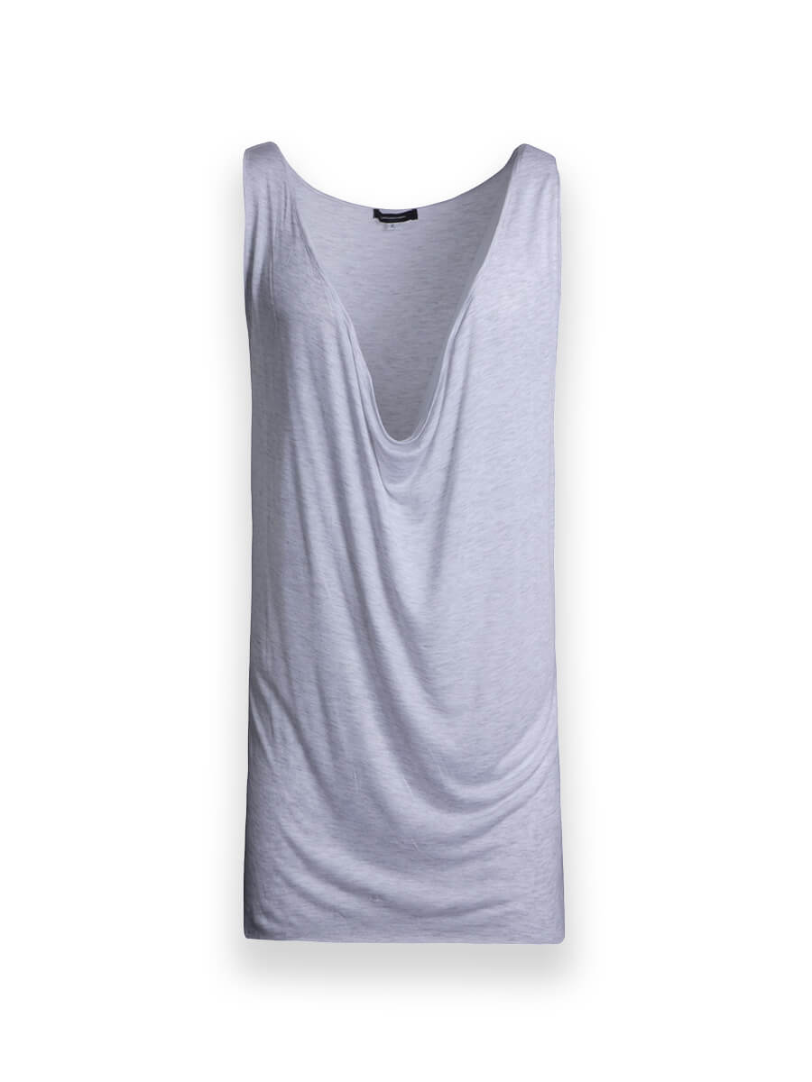 White Low V Neck Vest | UNCONDITIONAL