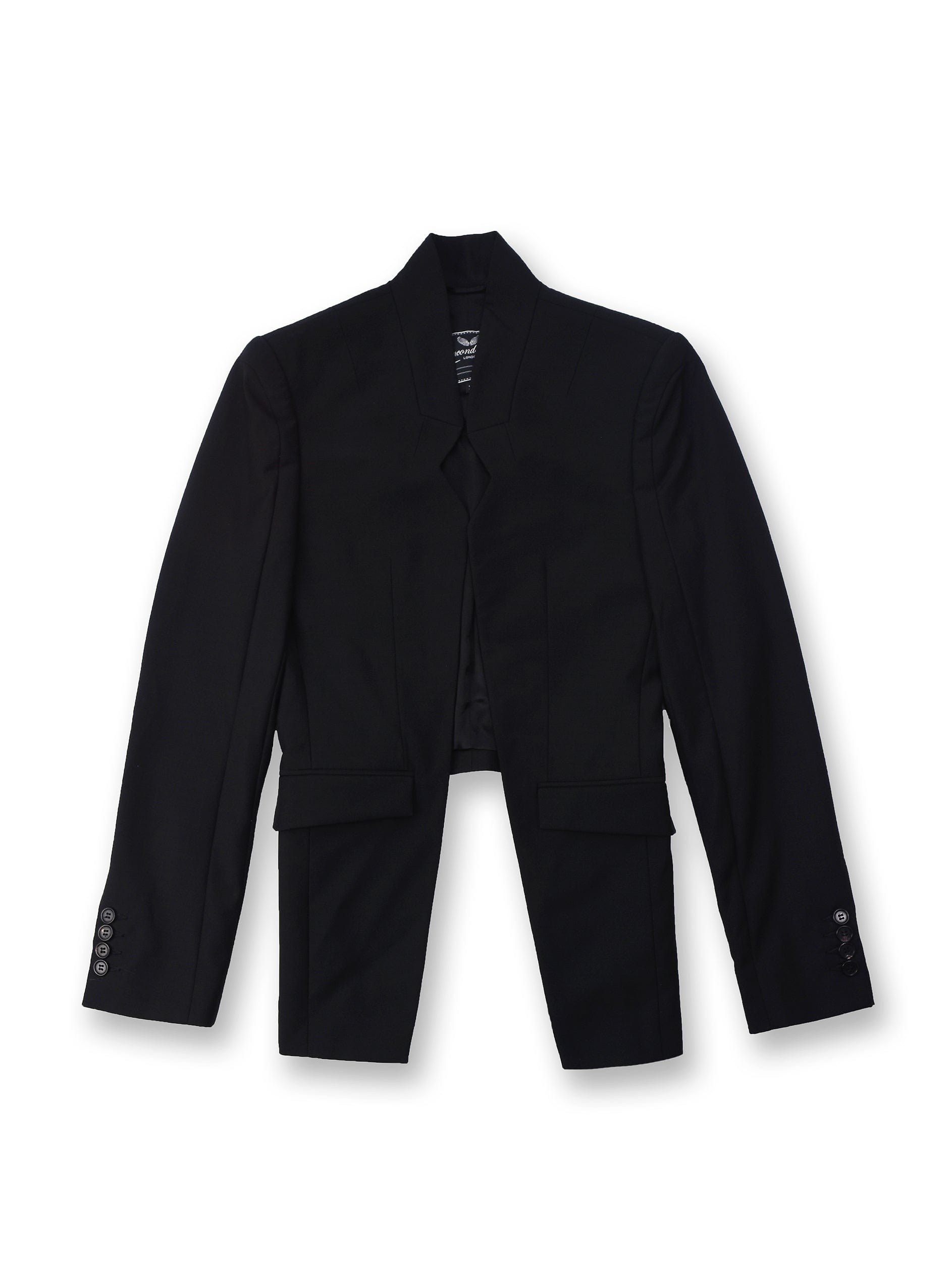 Black Cutaway Back Cutout Blazer | UNCONDITIONAL