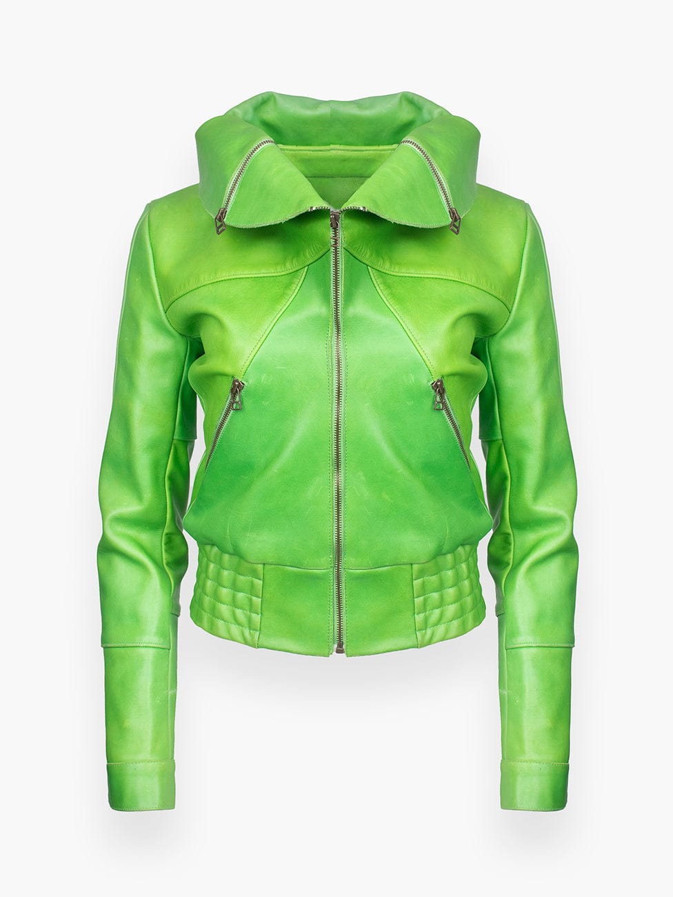 Lime Green Leather Jacket | UNCONDITIONAL